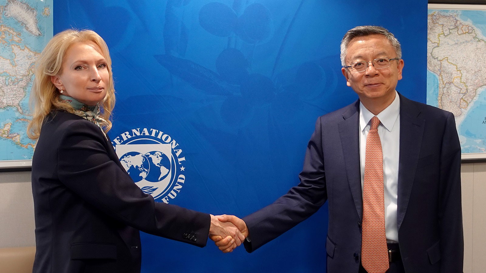 Natia Turnava Meets with IMF Deputy Managing Director Bo Li
